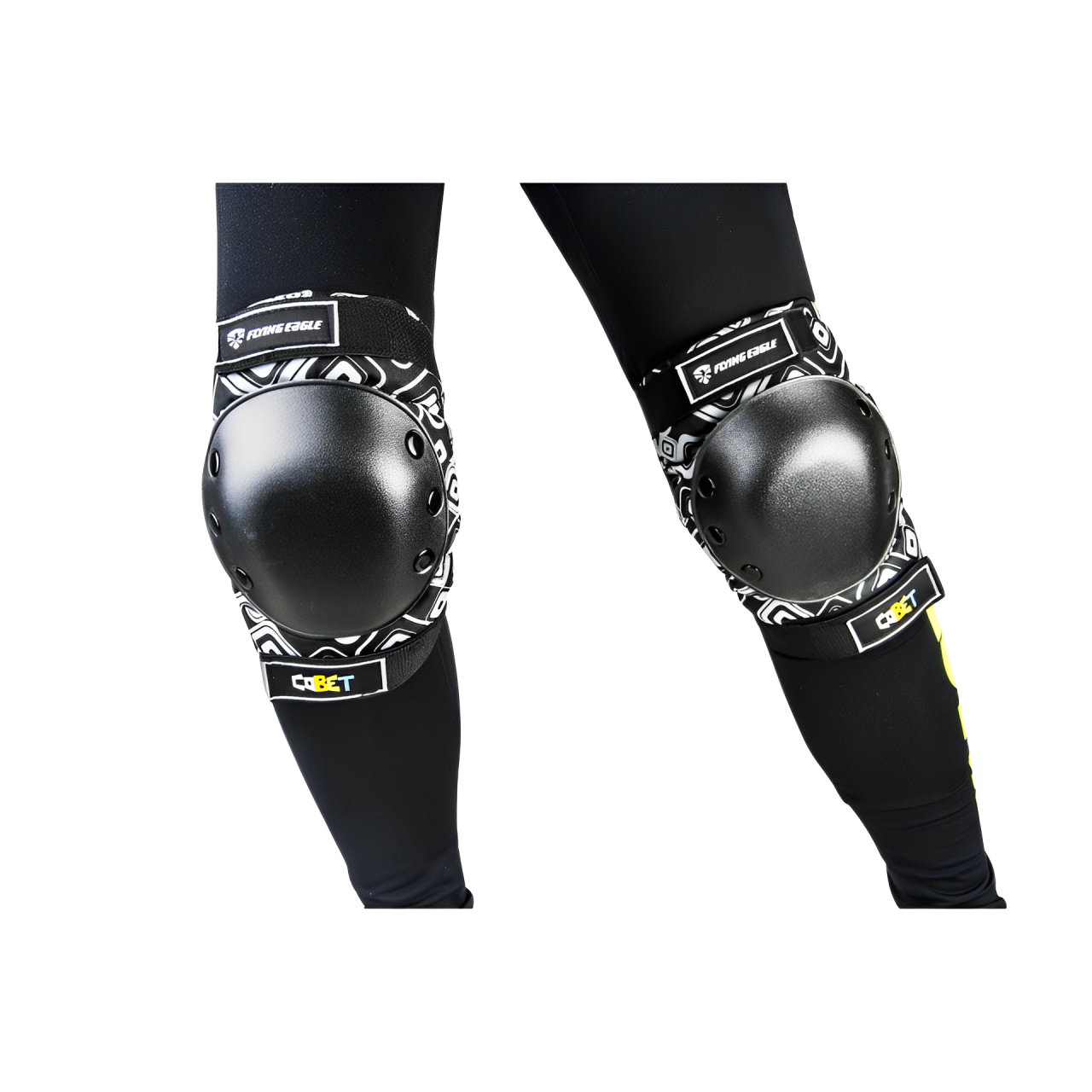 Set coderas muñequeras y rodilleras Flying Eagle Cobet Negra – Full Skate Shop