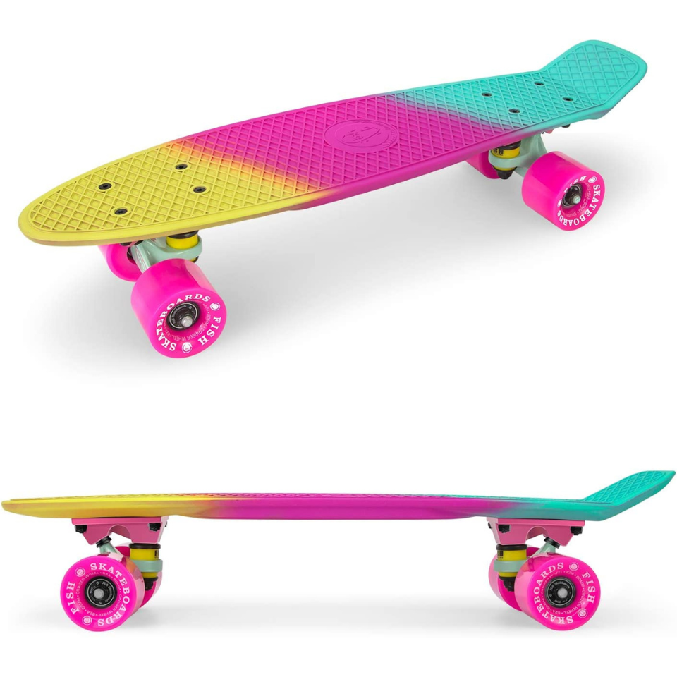 Minicruiser Fish Skateboard Multicolor – Full Skate Shop