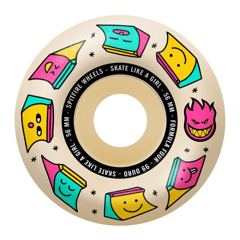 Spitfire X Skate Like A Girl Formula Four Radial 56MM 99A natural ...